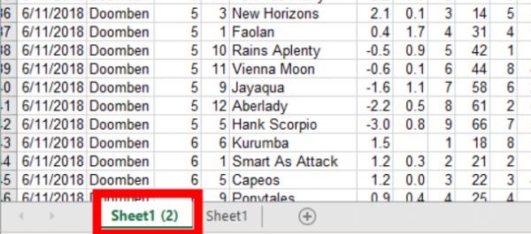 Horse Racing Excel Data Tutorial
