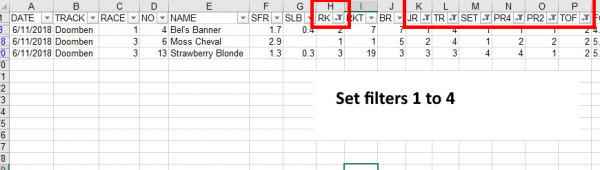 Horse Racing Excel Data Tutorial