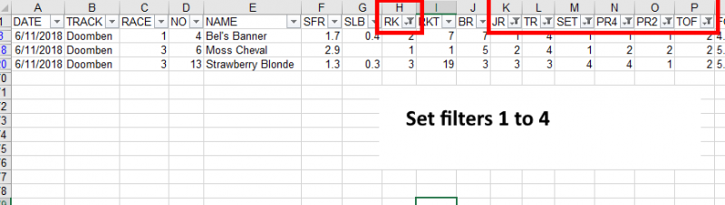Horse Racing Excel Data Tutorial